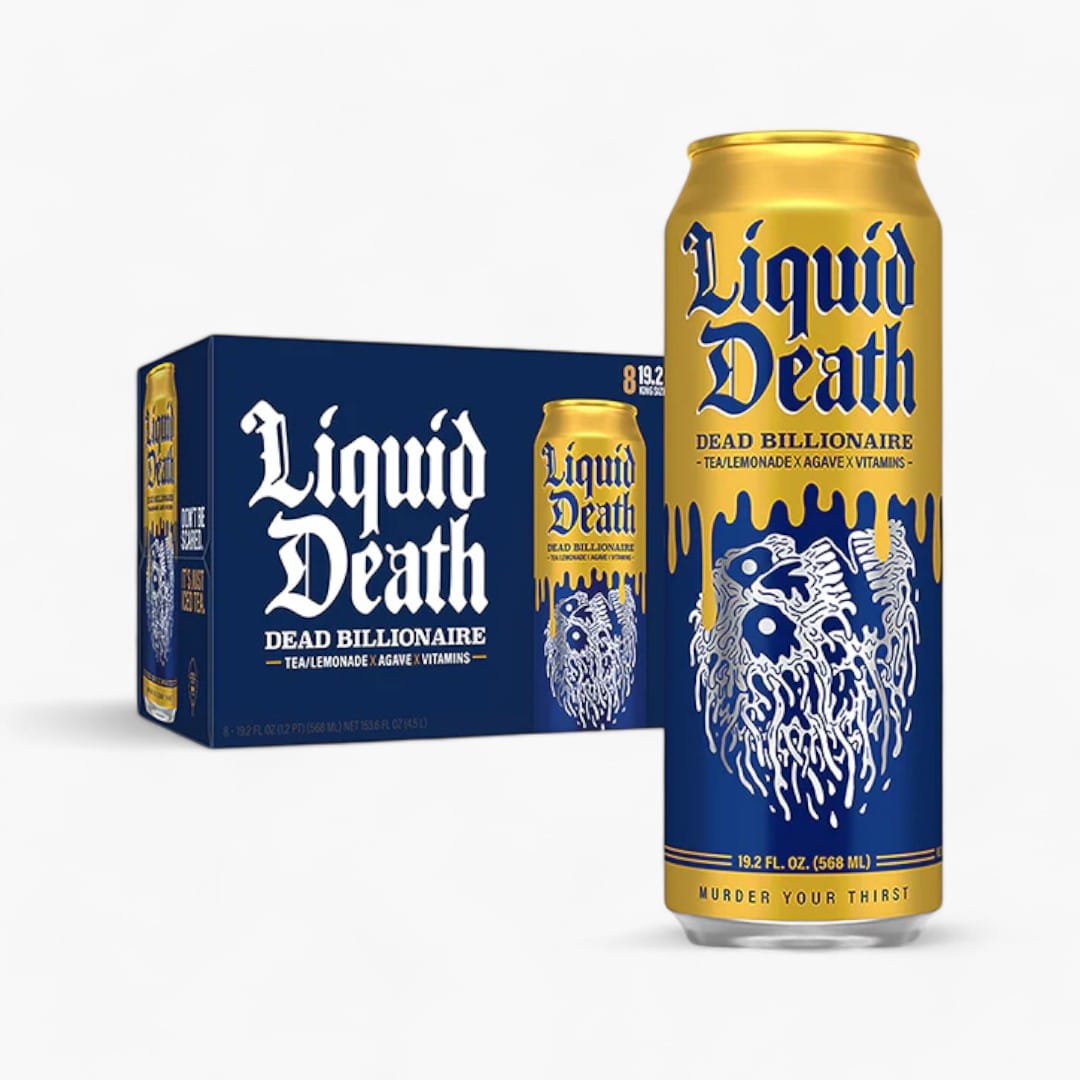 LIQUID DEATH DEAD BILLIONAIRE FLAVORED ICED TEA 12/19.2 FL OZ CANS ...