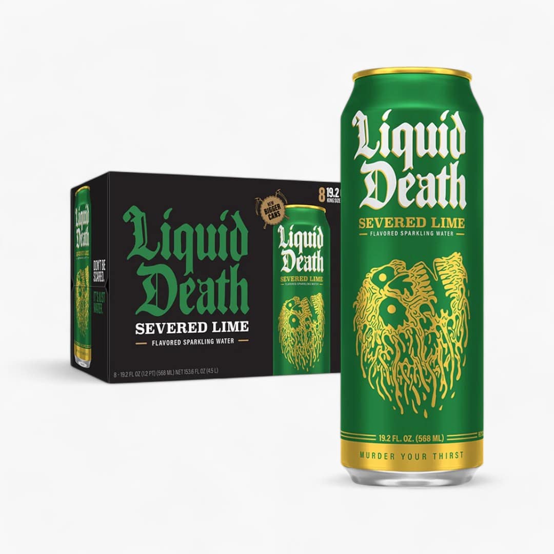 LIQUID DEATH SEVERED LIME FLAVORED SPARKLING WATER 24/19.2 FL OZ CANS ...