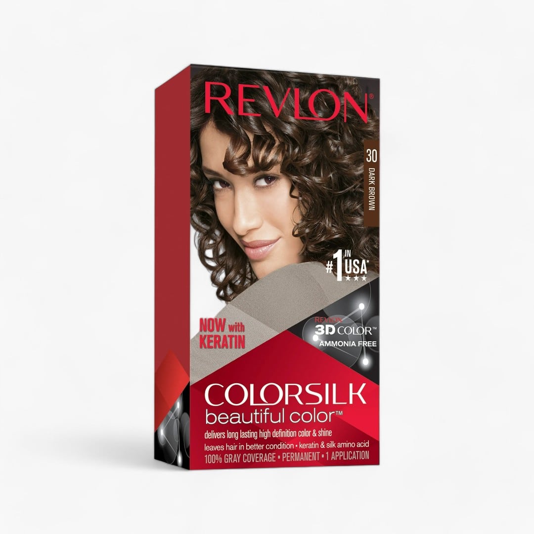 REVLON COLORSILK USA #30, DARK BROWN 12CT | New Age Markt